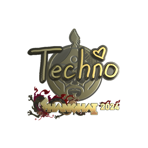印花 | Techno4K（金色）| 2024年上海锦标赛_CS2饰品交易_网易BUFF